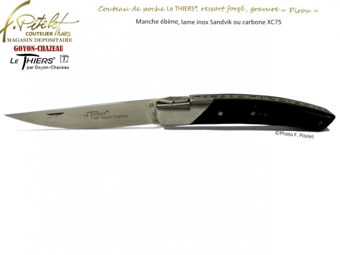 Couteau de poche THIERS® Pirou Goyon-Chazeau, une pièce, ressort forgé ...